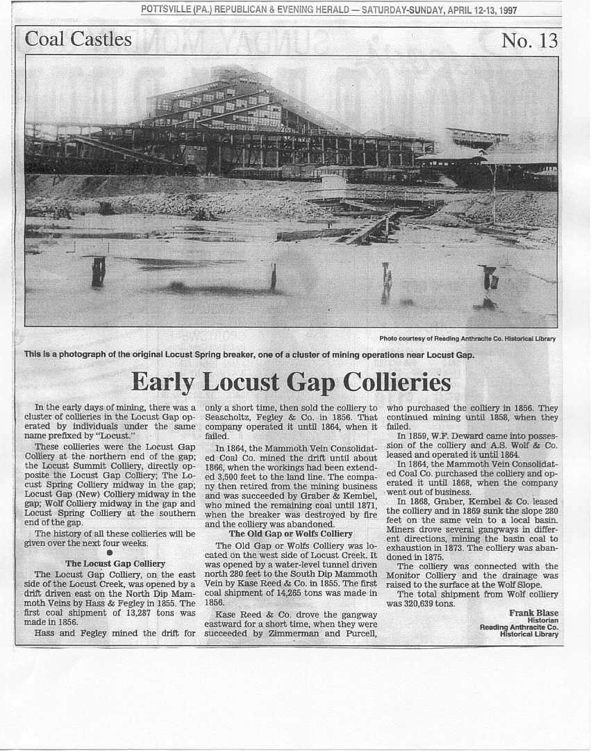 Schuylkill PAGenWeb Coal Castles