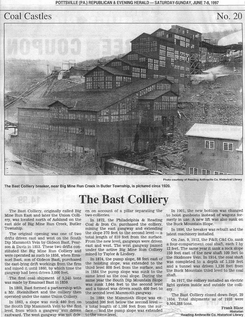 Schuylkill PAGenWeb Coal Castles