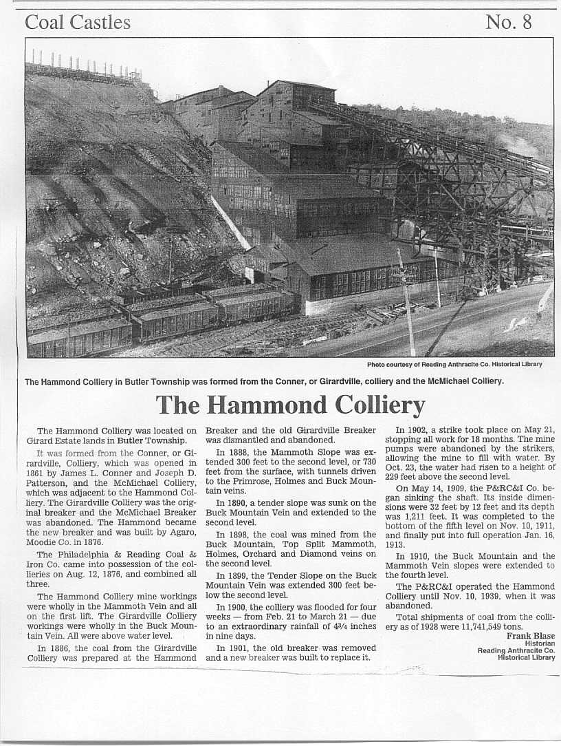 Schuylkill PAGenWeb Coal Castles