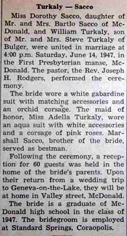 TUCKER to TURKALY Grooms_McDonald PA Marriage Notices_Washington County ...