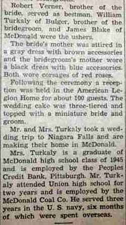 TUCKER to TURKALY Grooms_McDonald PA Marriage Notices_Washington County ...